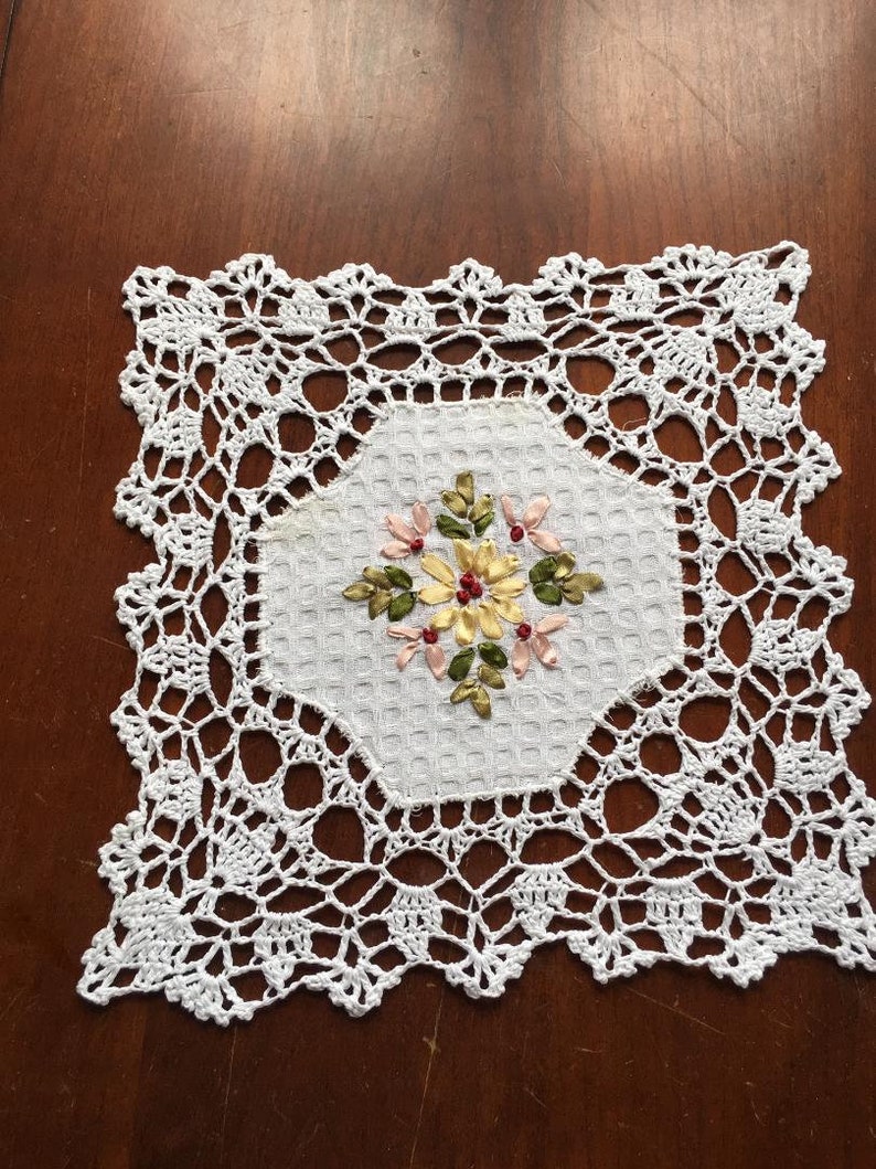 6 Pieces 10" Square Crochet Lace Doily 100 % COTTON - Etsy