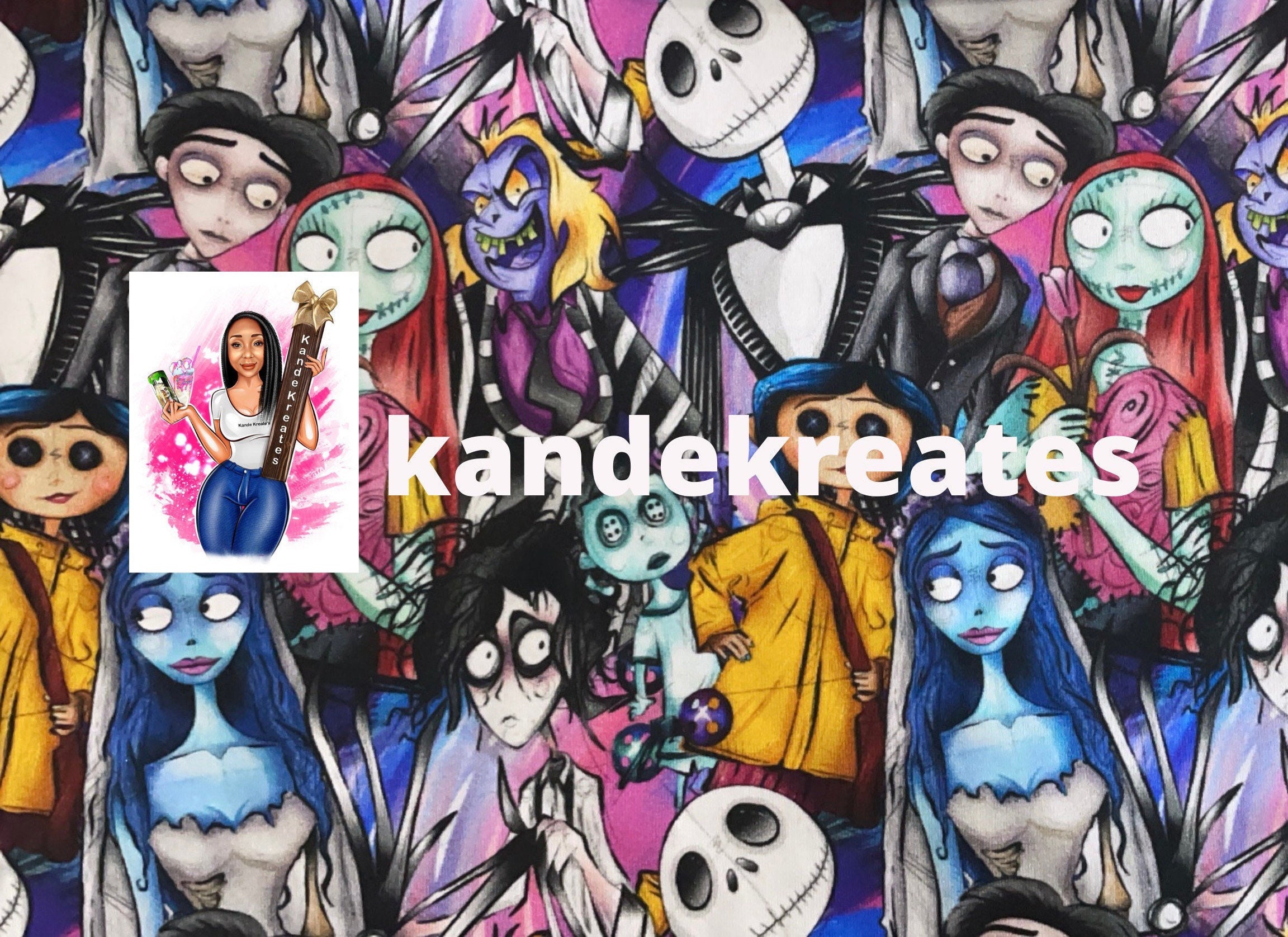 Tim Burton Characters Collage