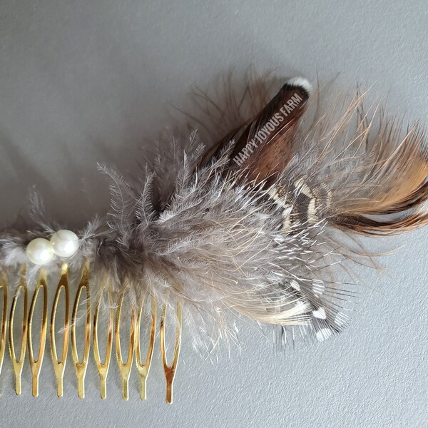 Feather Hair Comb - Etsy