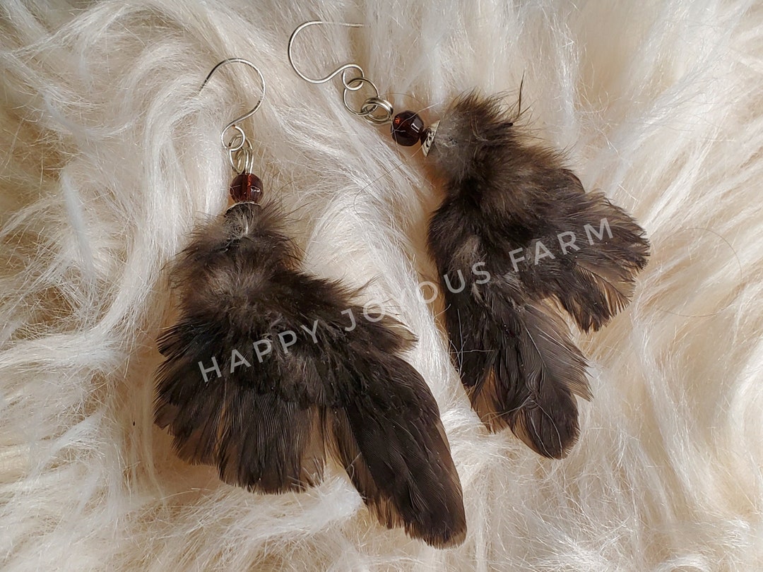 Bird Wing Earrings / Mummified Bird Wing Earrings / Real Mummified ...