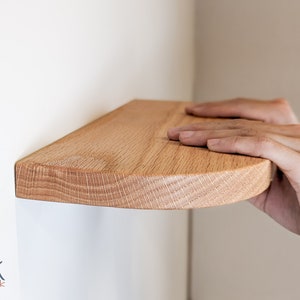 Thin Oak Floating Shelf With Rounded Corners - Etsy