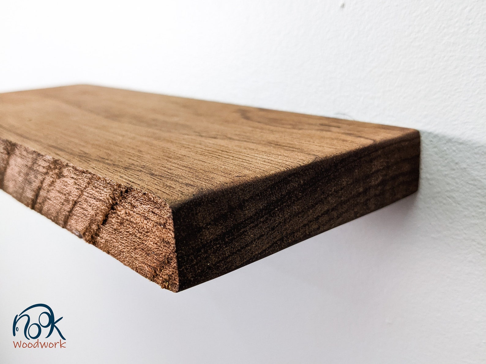 Custom Floating Shelves Rough Sawn live Edge - Etsy