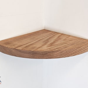Floating Corner Shelves in Thick Oak Solid Wood - Etsy