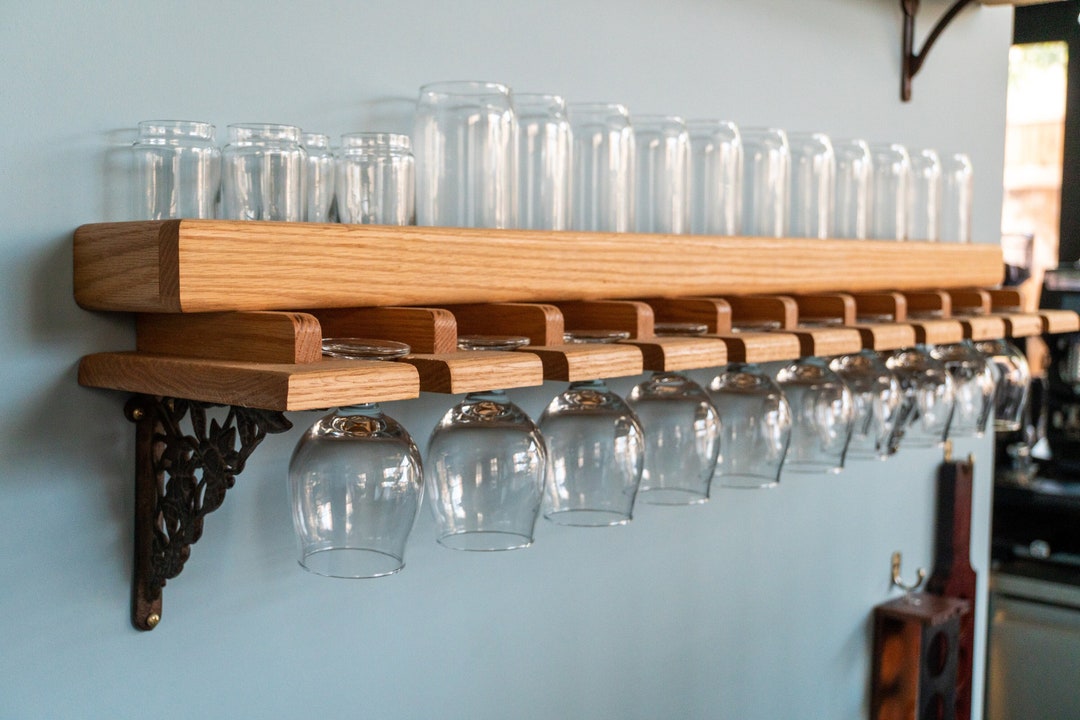Beer Shelf Bar Glasses Tulip Glasses Wall Mount Customizable Sizes And Number Of Glasses