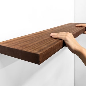 Long Mahogany Floating Shelves | 12" to 60" Lengths - Etsy