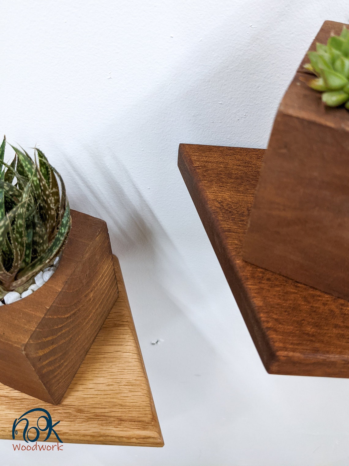Floating Shelves Small Rhombus Oak Plants Keys Candles | Etsy