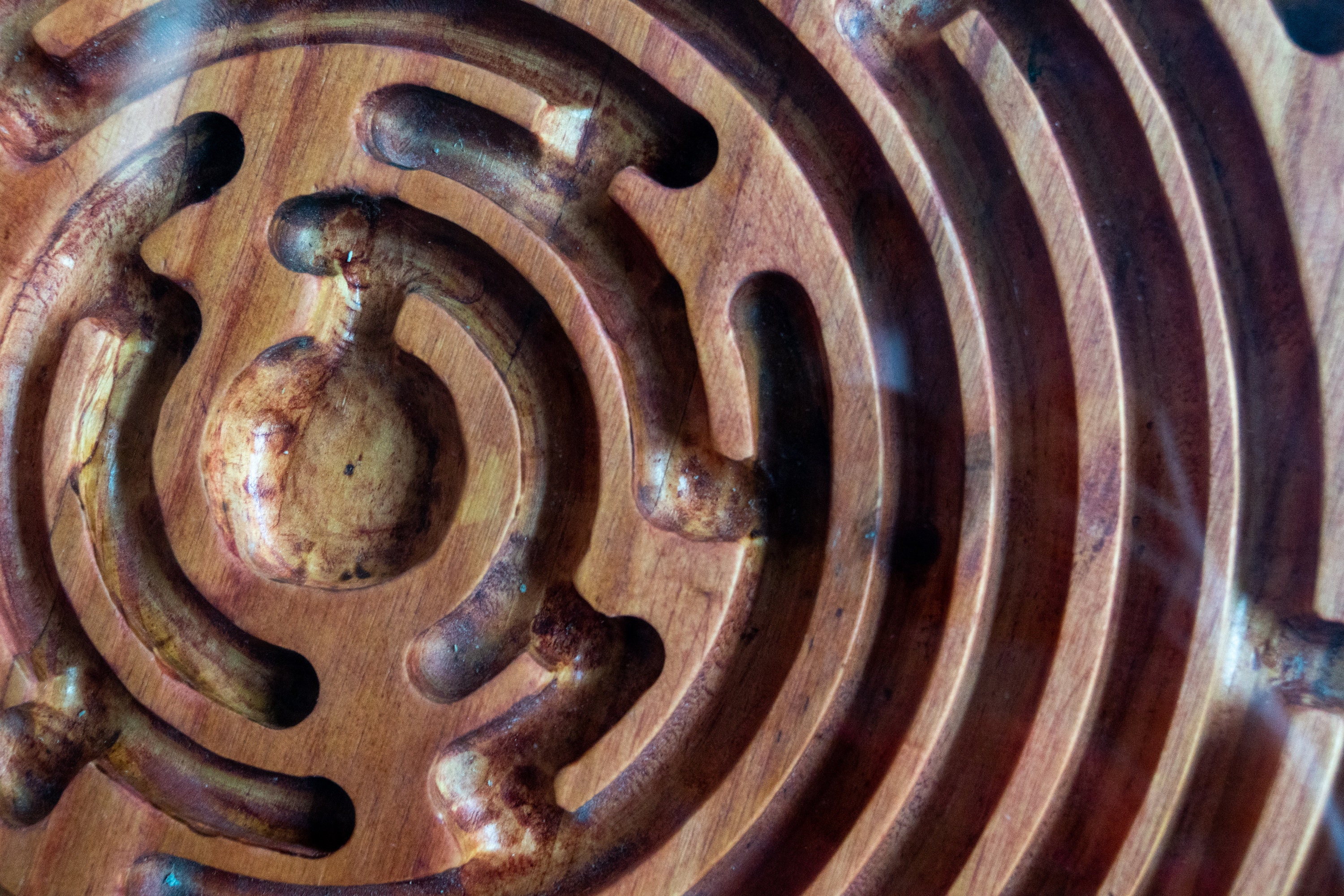 Marble Maze Table Circular Labyrinth Game With Magnet - Etsy