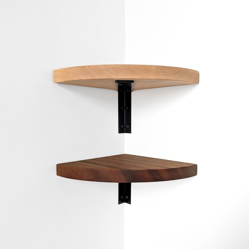 Corner Shelf With Visible Bracket - Etsy
