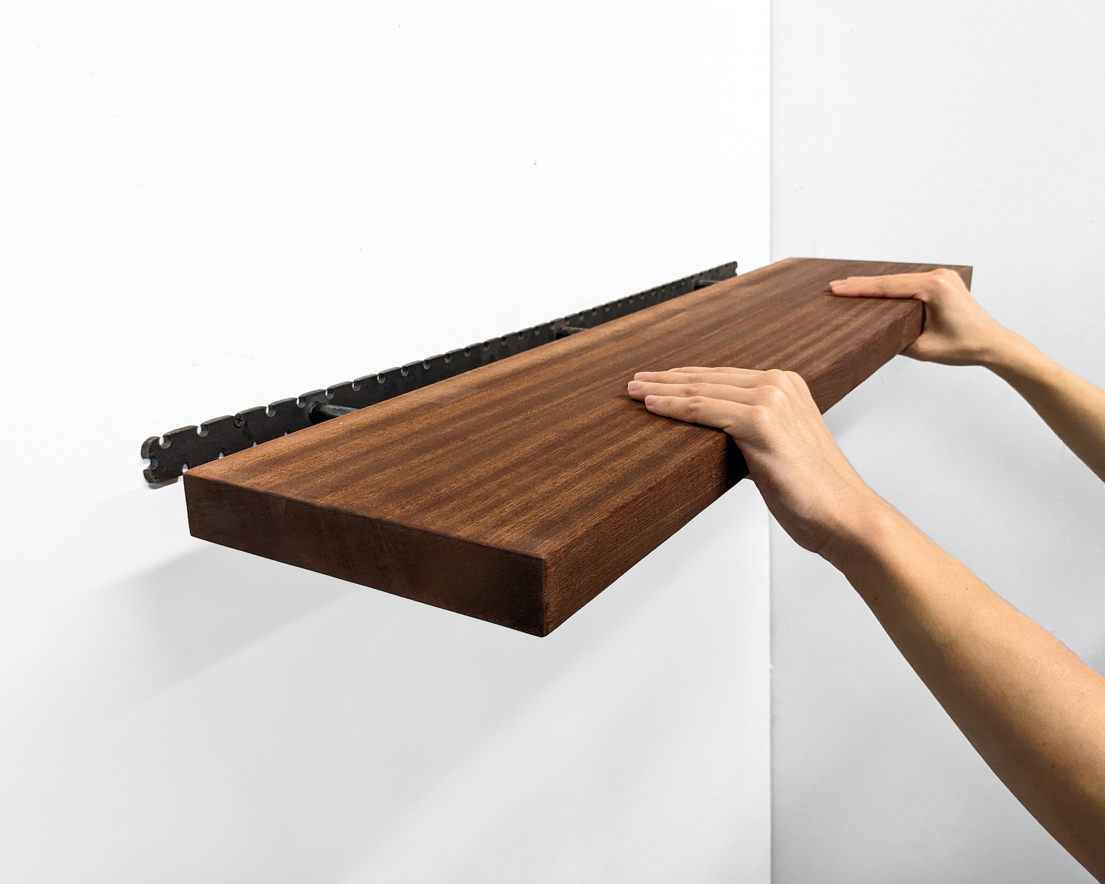 Extra Long Mahogany Floating Shelves | 66" to 84" Lengths - Etsy