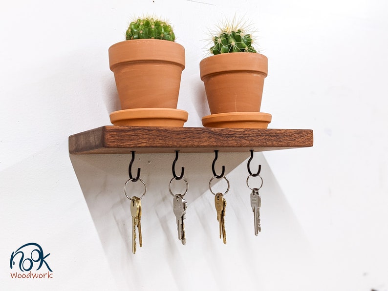 Key Hook Floating Shelf Small to Medium Pick Your Size - Etsy