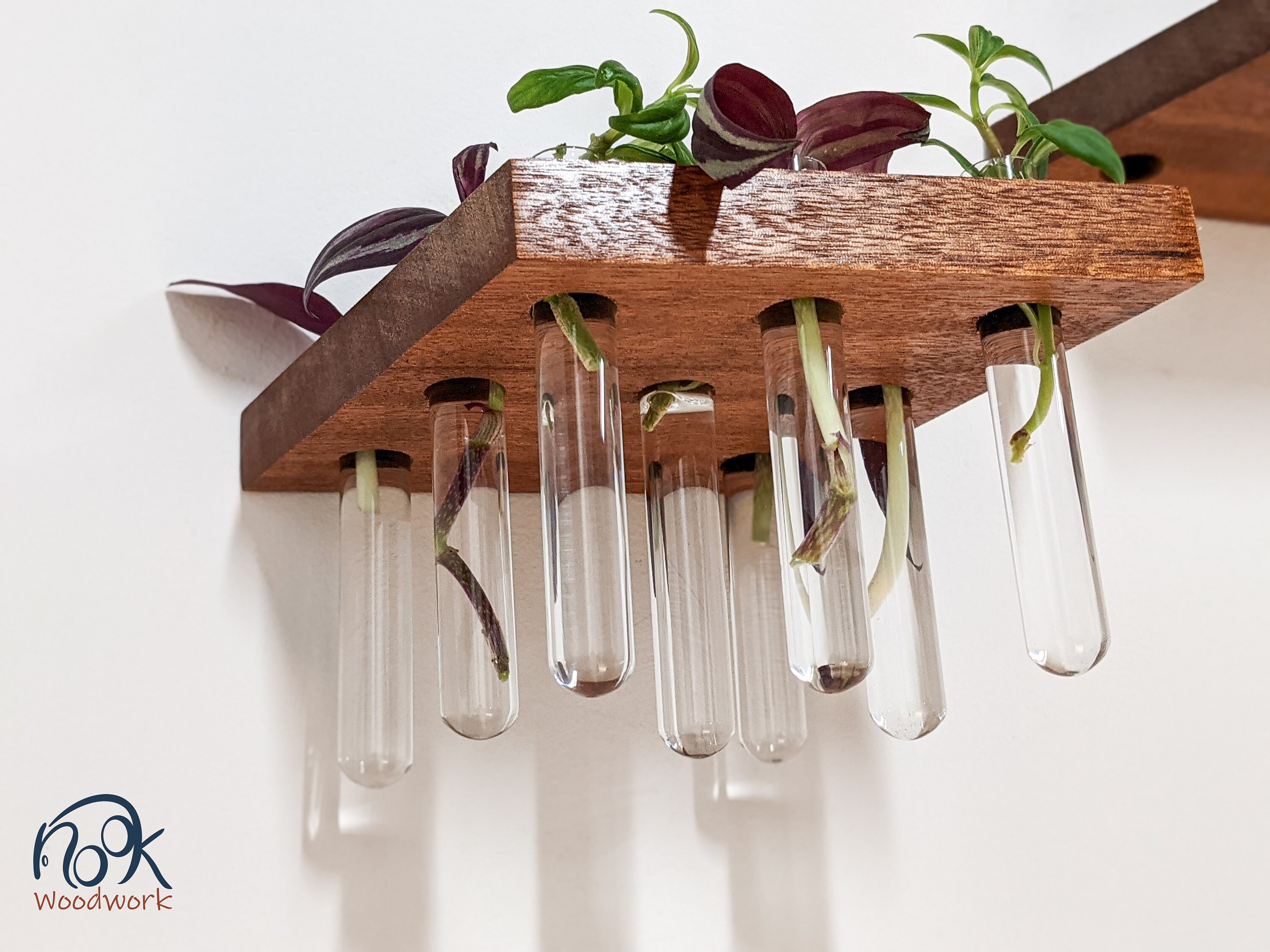 Propagation Station Shelf Rhombus Mahogany or Oak Plants | Etsy