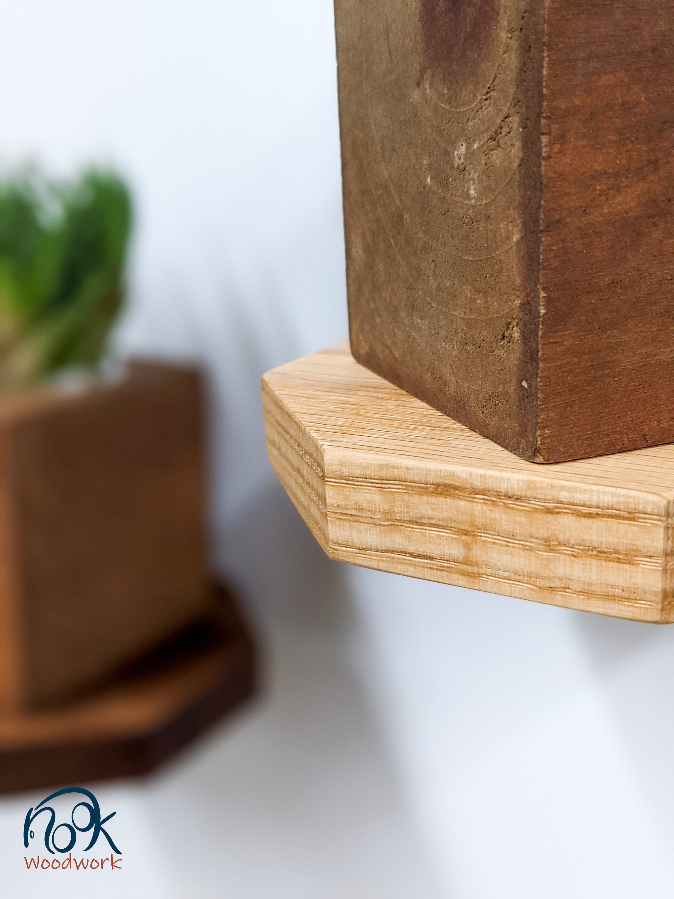 Floating Shelves Small Octagon Oak Plants Keys Candles - Etsy Canada