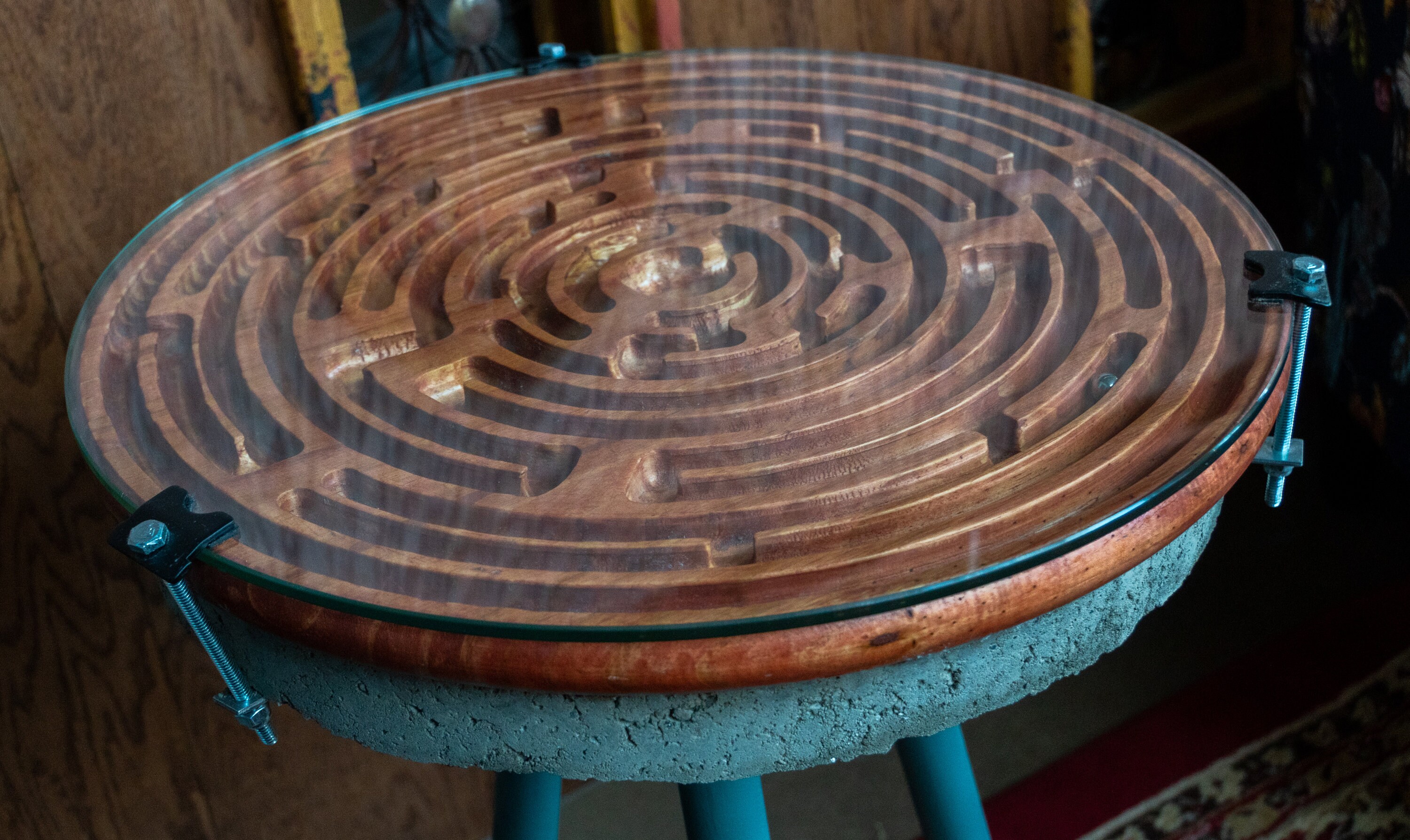 Marble Maze Table Circular Labyrinth Game With Magnet - Etsy