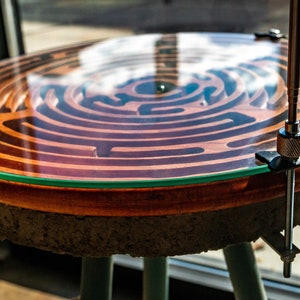 Marble Maze Table | Circular Labyrinth Game With Magnet - Etsy