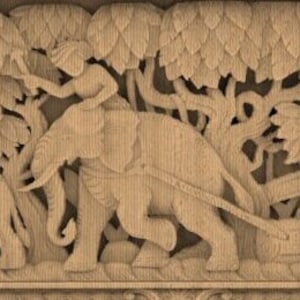 Elephants 3d STL Model for CNC Router Relief Artcam Aspire Engraver ...