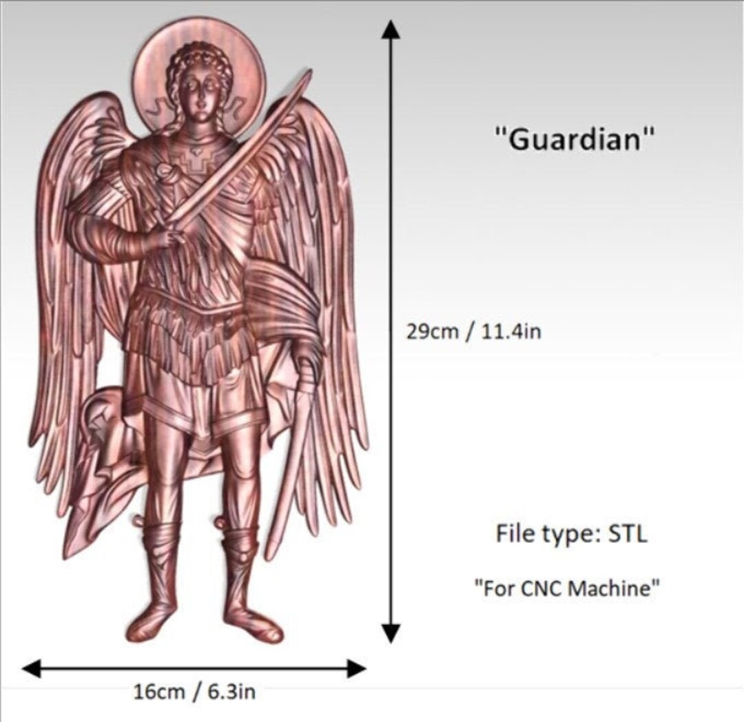 Guardian 3d STL Model for CNC Router Relief Artcam Aspire Engraver ...