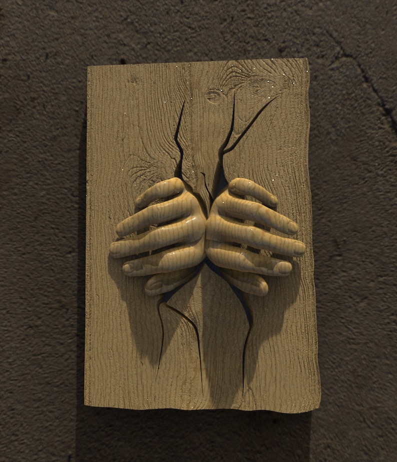 Open Hands 3d STL Model for CNC Router Relief Artcam Aspire Engraver ...