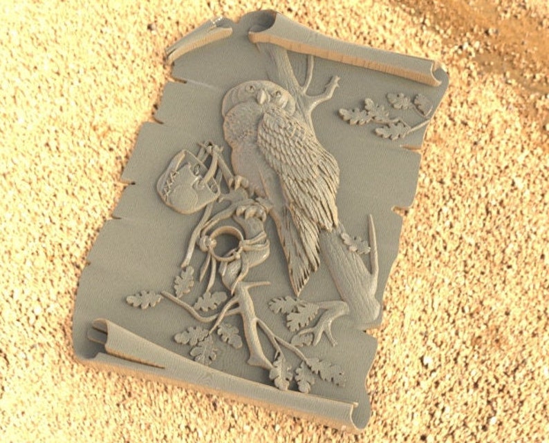 Búho en rama Modelo 3d STL para CNC Router Relief Artcam - Etsy México
