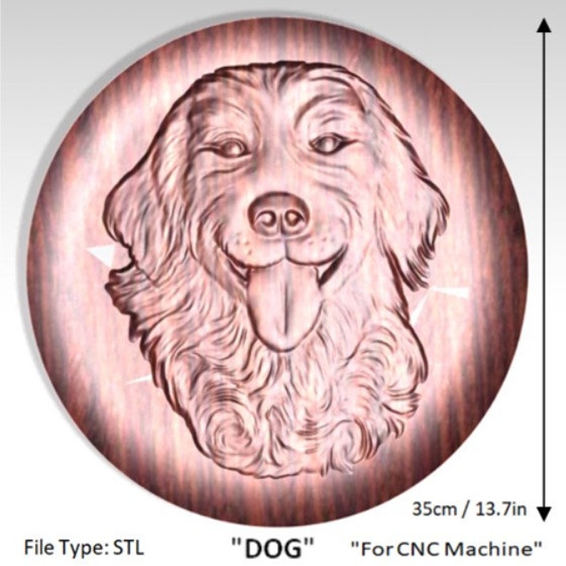 Smiling Dog 3d STL Model for CNC Router Relief Artcam Aspire Engraver ...