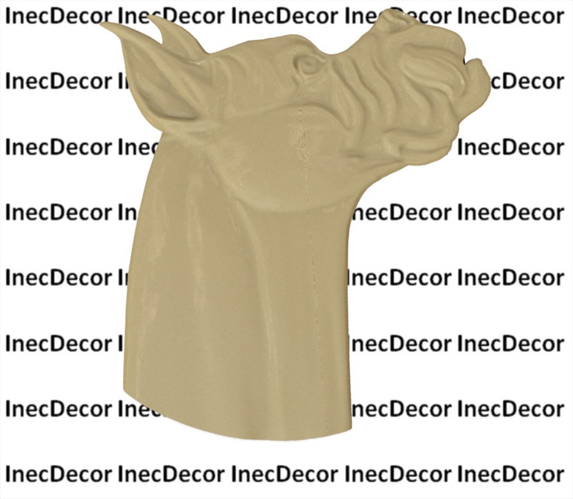Boxer Dog Head 3D STL Model for CNC (digital Download) - Etsy