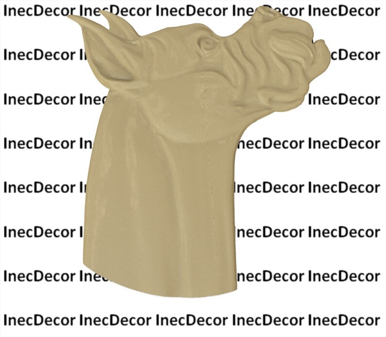 Boxer Head 3d STL Model for CNC Router Relief Artcam Aspire Engraver ...