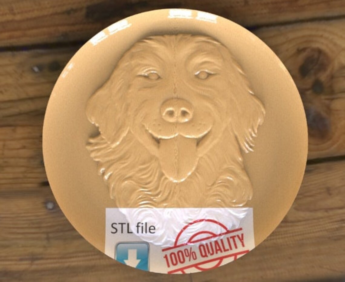 Smiling Dog 3D Model, CNC Router Carving (STL File) - Etsy