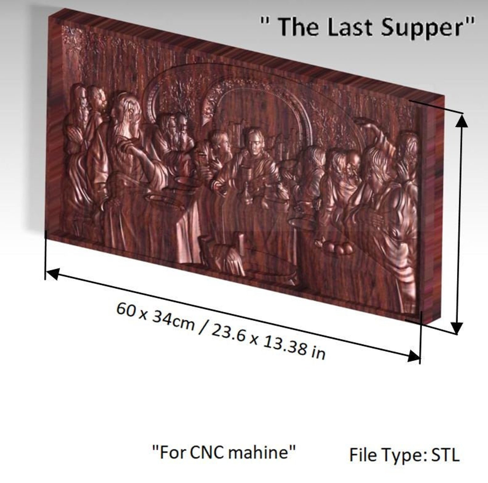The Last Supper 3D STL Model for CNC Router - Etsy