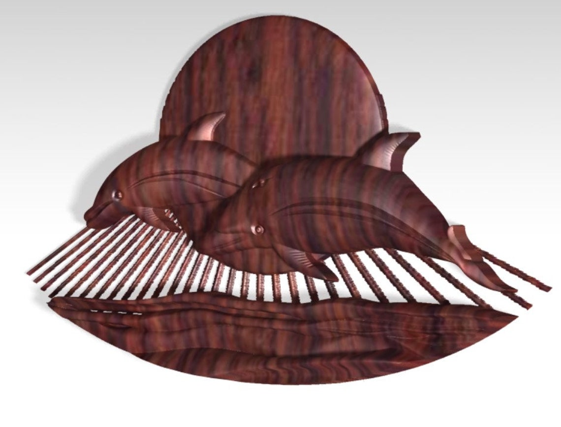 Jumping Dolphins 3D STL Model for CNC Router - Etsy