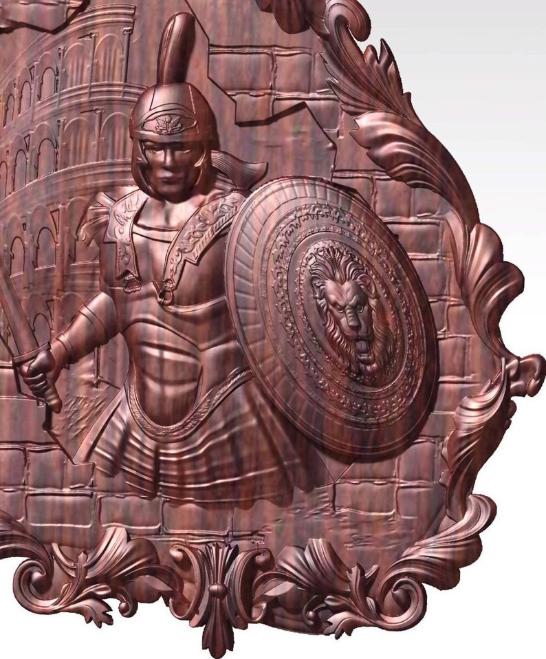Gladiator 3d STL Model for CNC Router Relief Artcam Aspire Engraver ...