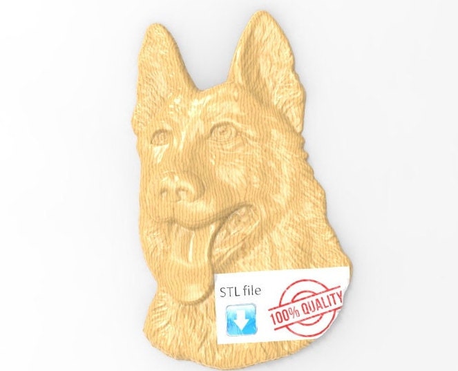 Dog 3d STL Model for CNC Router Relief Artcam Aspire Engraver Carving ...