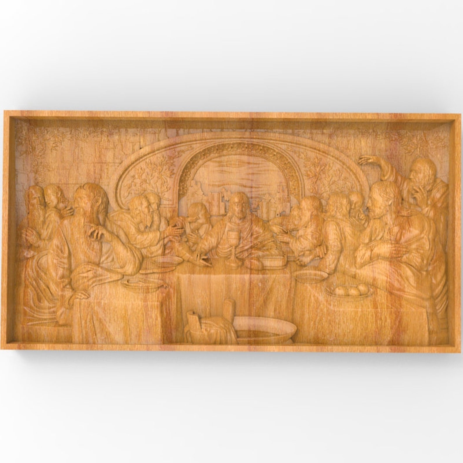 The Last Supper 3d Stl Model For Cnc Router Relief Artcam Aspire