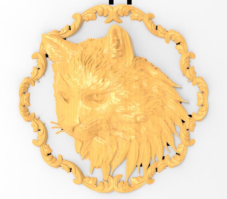 Cat S Head 3d STL Model for CNC Router Relief Artcam Aspire Engraver ...