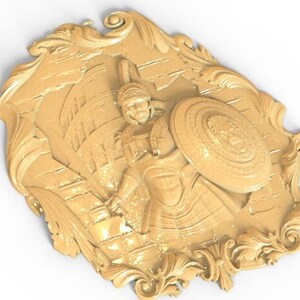 Gladiator 3d STL Model for CNC Router Relief Artcam Aspire Engraver ...