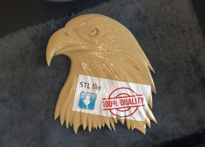Eagle 3d STL Model for CNC Router Relief Artcam Aspire Engraver Carving ...