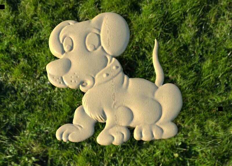 PUPPY 3d STL Model for CNC Router Relief Artcam Aspire Engraver Carving ...