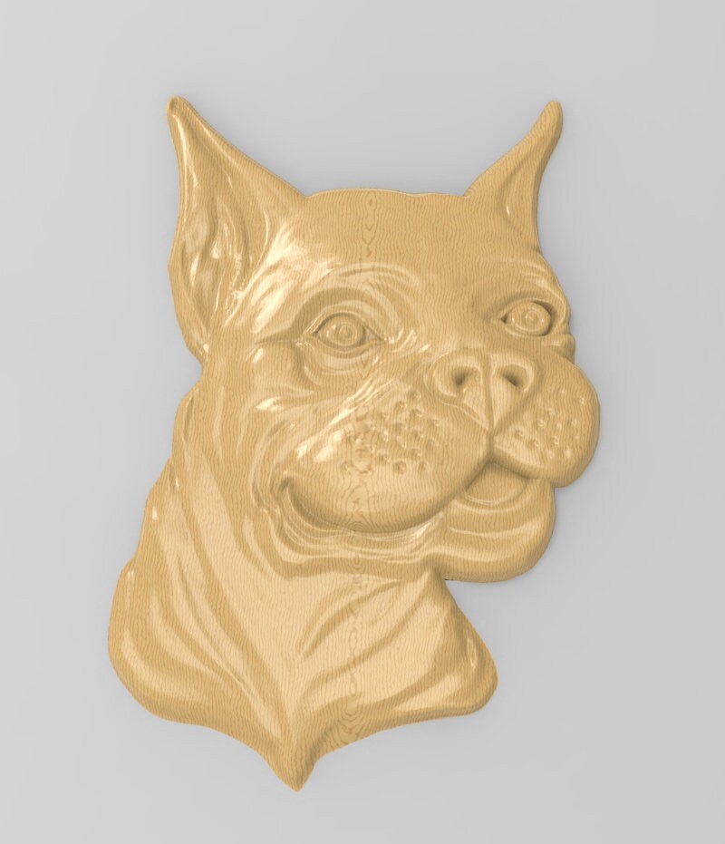 Boxer 3d STL Model for CNC Router Relief Artcam Aspire Engraver Carving ...
