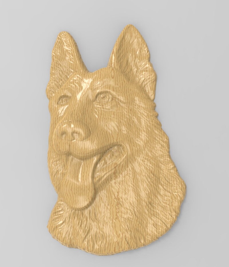 Dog 3d STL Model for CNC Router Relief Artcam Aspire Engraver Carving ...
