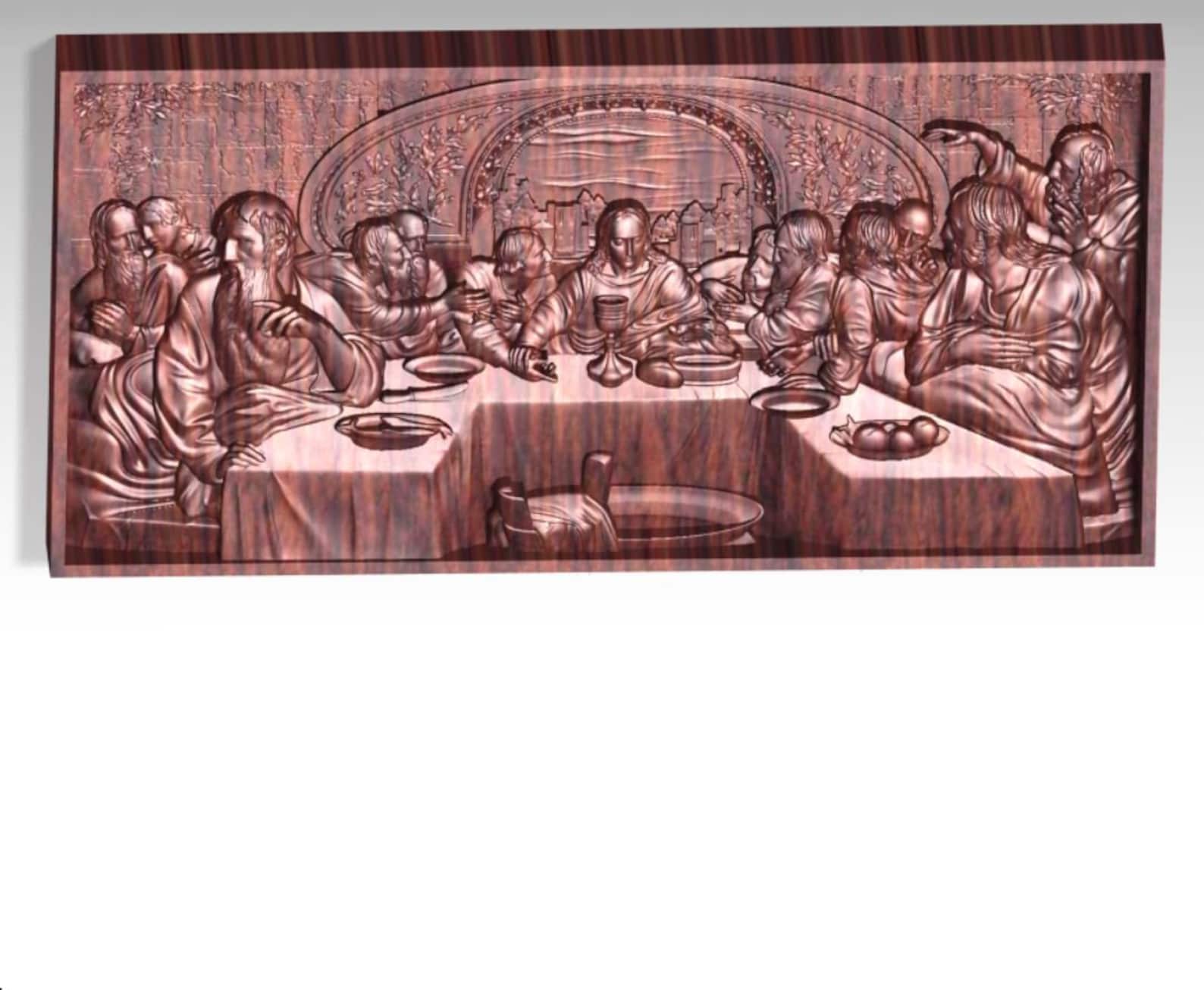 The Last Supper 3d STL Model for CNC Router Relief Artcam Aspire ...