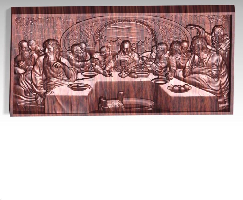 The Last Supper 3d Stl Model For Cnc Router Relief Artcam Aspire