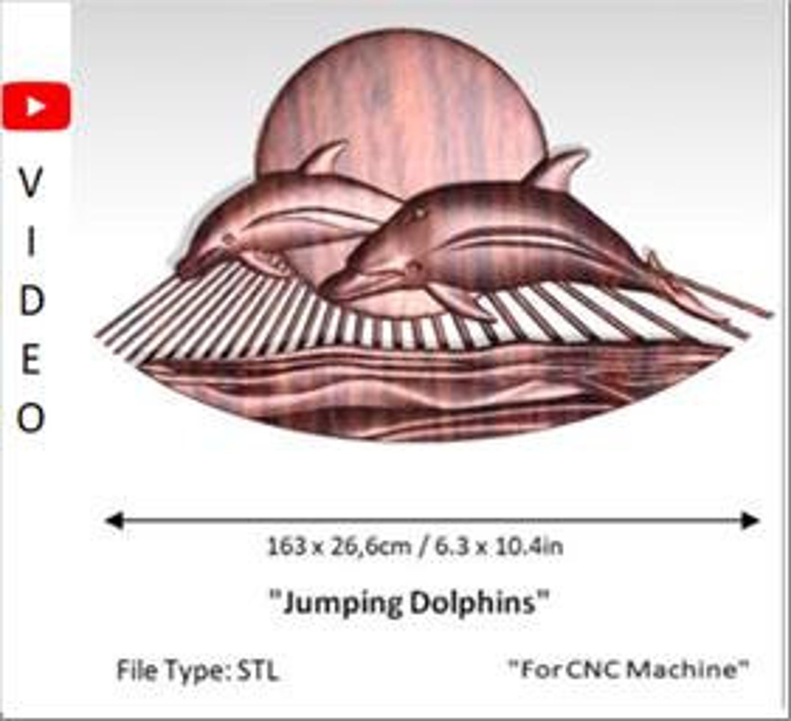 Jumping Dolphins 3D STL Model for CNC Router - Etsy