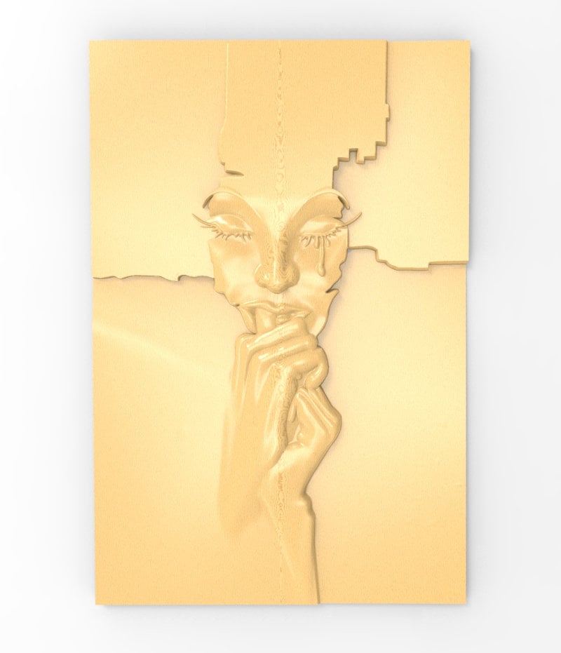 Pain 3d STL Model for CNC Router Relief Artcam Aspire Engraver Carving ...