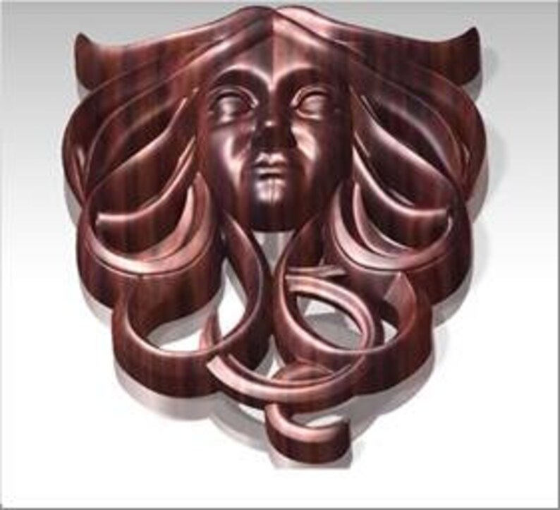 Decorative Face 3D STL Model, CNC Router Relief (digital Download) - Etsy