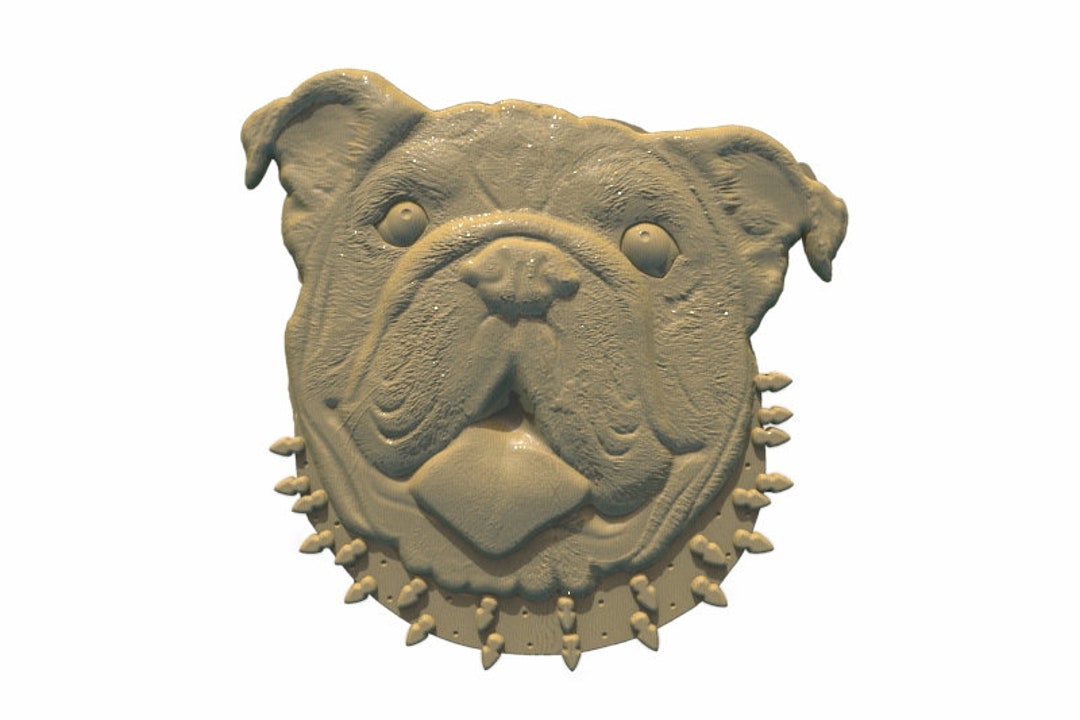 Pug Dog 3d STL Model for CNC Router Relief Artcam Aspire Engraver ...