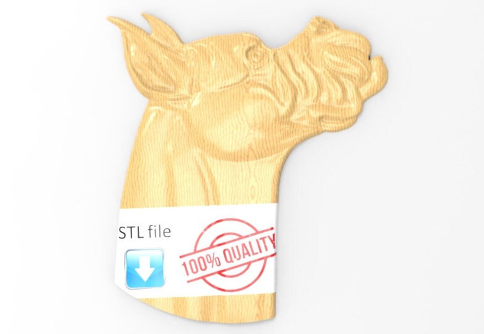Boxer Dog Head 3D STL Model for CNC (digital Download) - Etsy