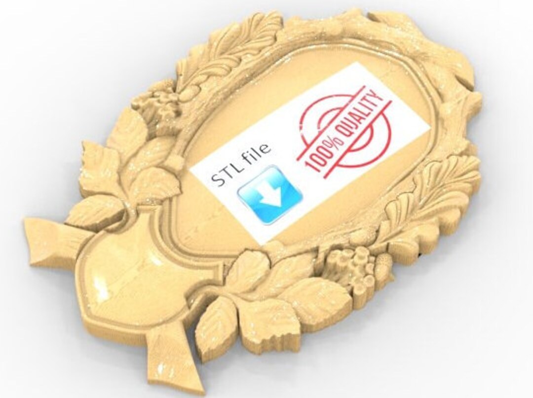 Mirror 3d STL Model for CNC Router Relief Artcam Aspire Engraver ...