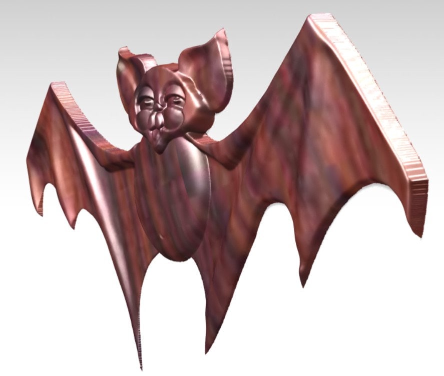 Bat 3d STL Model for CNC Router Relief Artcam Aspire Engraver Carving ...