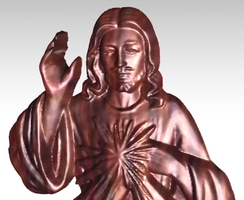 Sacred Jesus Heart 3d STL Model for CNC Router Relief Artcam Aspire ...