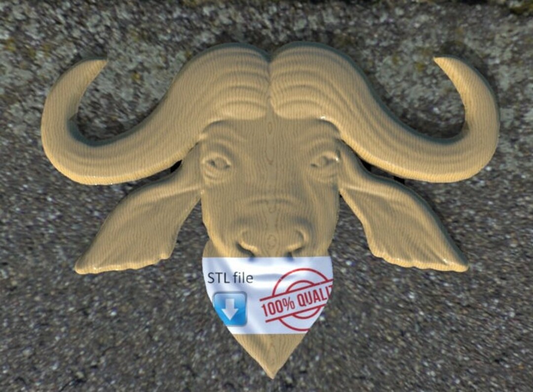 Buffalo 3d STL Model for CNC Router Relief Artcam Aspire Engraver ...