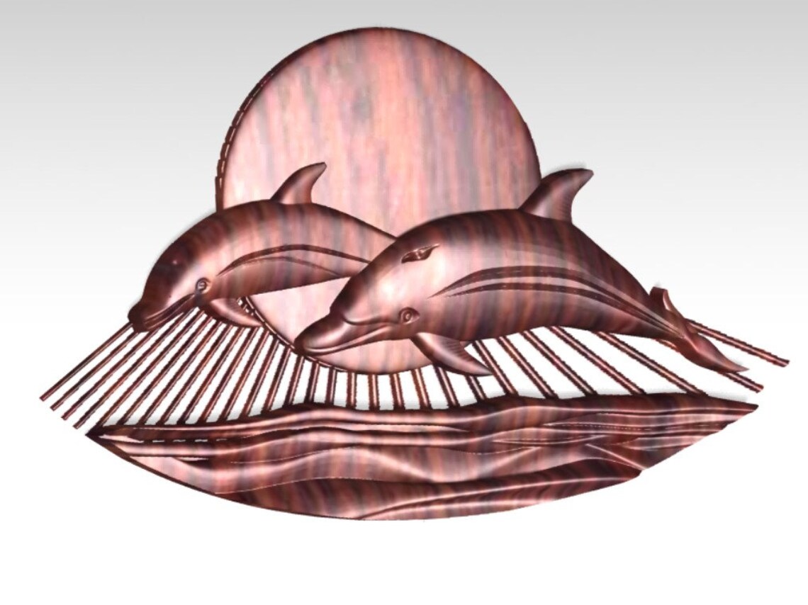 Jumping Dolphins 3D STL Model for CNC Router - Etsy