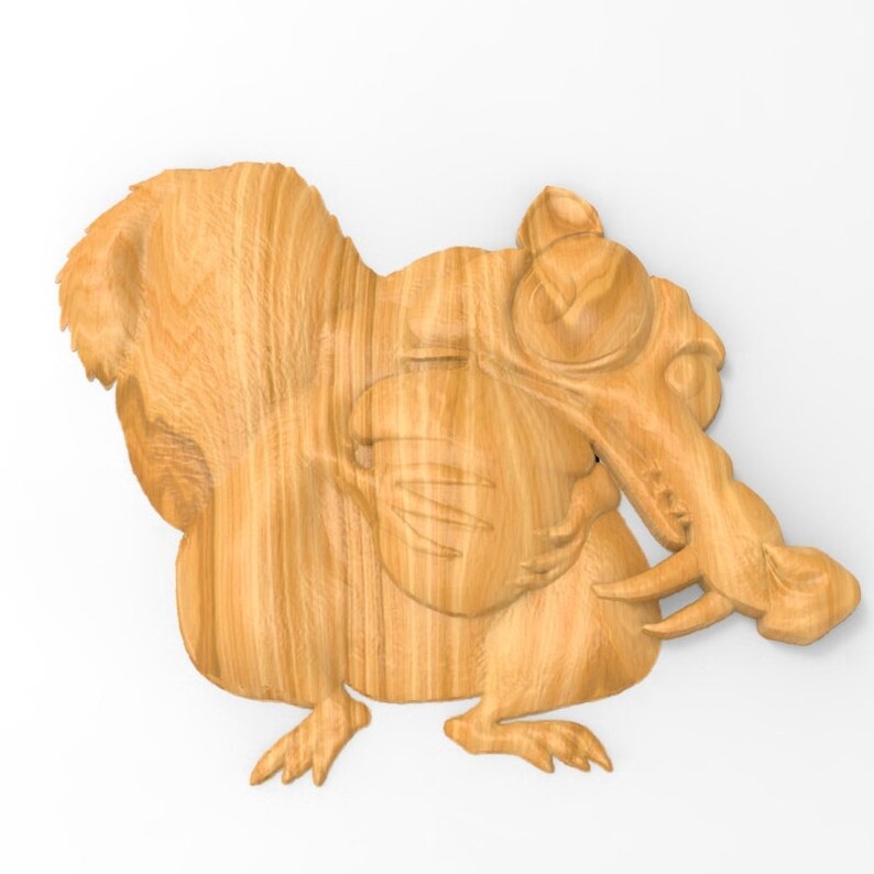 Squirrel 3d STL Model for CNC Router Relief Artcam Aspire Engraver ...